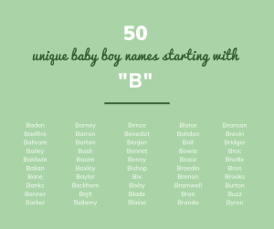 50 Unique Baby Boys Names That Start With “B” - Annie Baby Monitor