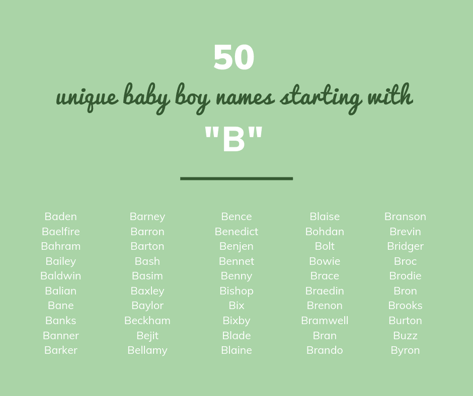 50 Unique Baby Boys Names That Start With B Annie Baby Monitor