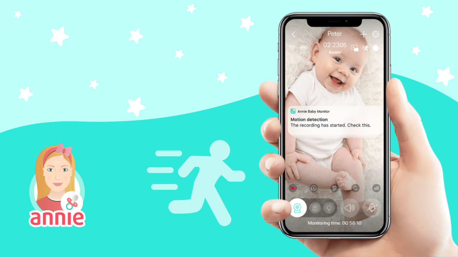 Baby Monitor with Motion Sensor - Annie Baby Monitor