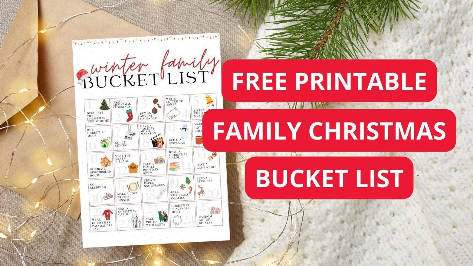 [FREE PRINTABLE PDF] 100 Family Christmas Bucket List Ideas - Annie ...